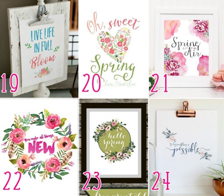 24 Spring Floral Printables - The Scrap Shoppe